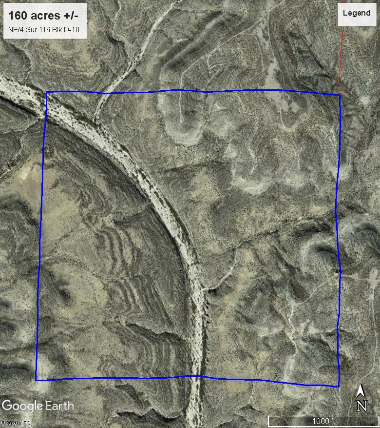 160 acres (+/-) south of Sanderson